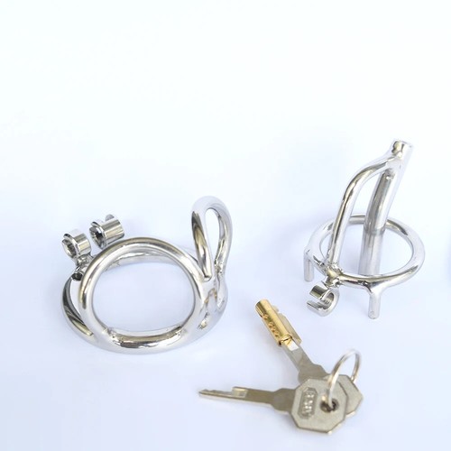 Stainless Steel Male Chastity Device Cage with Scrotum Ring Lock ...