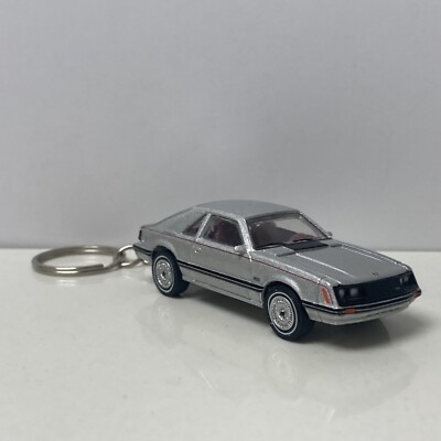 RARE KEY CHAIN SILVER FORD MUSTANG CUSTOM LIMITED EDITION 1979 1980 ...
