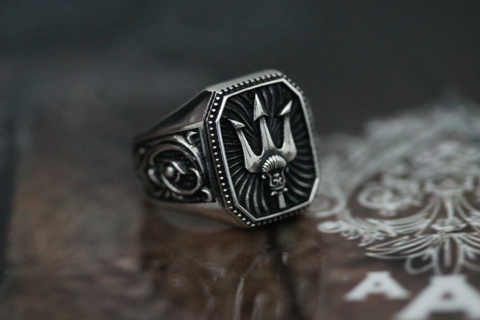 Trident Ring Poseidon Trident Ring Silver Trident Ring Silver 925 ...