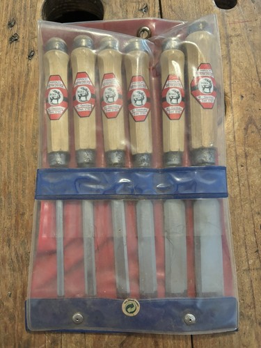 Lot of 6 Hirsch Werkzeuge W. Germany Chisel Set 1780 26, 20, 16,12,10 ...