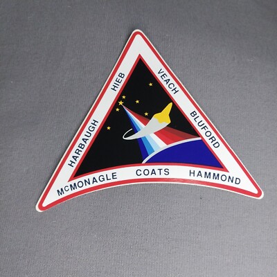 STS-39 NASA Sticker Decal Arrowhead 4 3/4" HIEB VEACH BLUFORD COATS ...