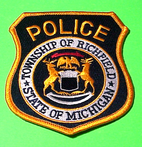 RICHFIELD TOWNSHIP MICHIGAN MI 4 1/4" POLICE PATCH FREE SHIPPING!!! | eBay