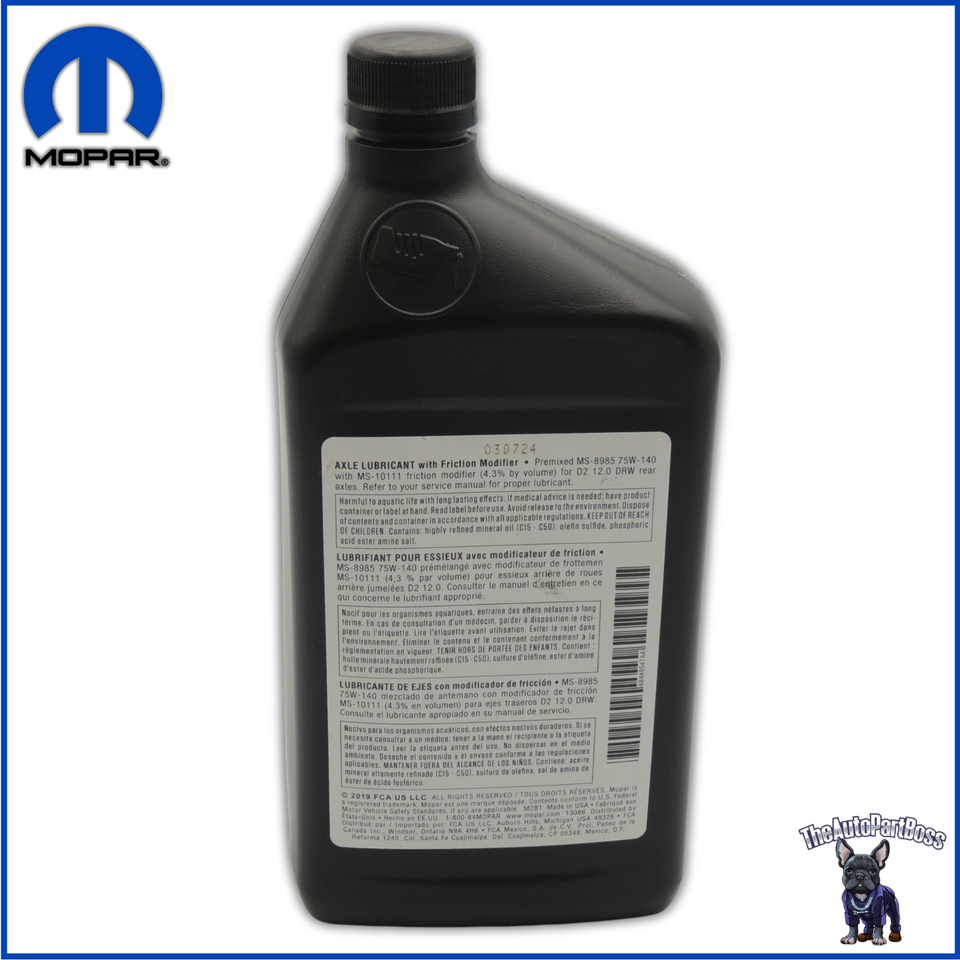 Gear Lubricant OEM Mopar 68449547AA | eBay