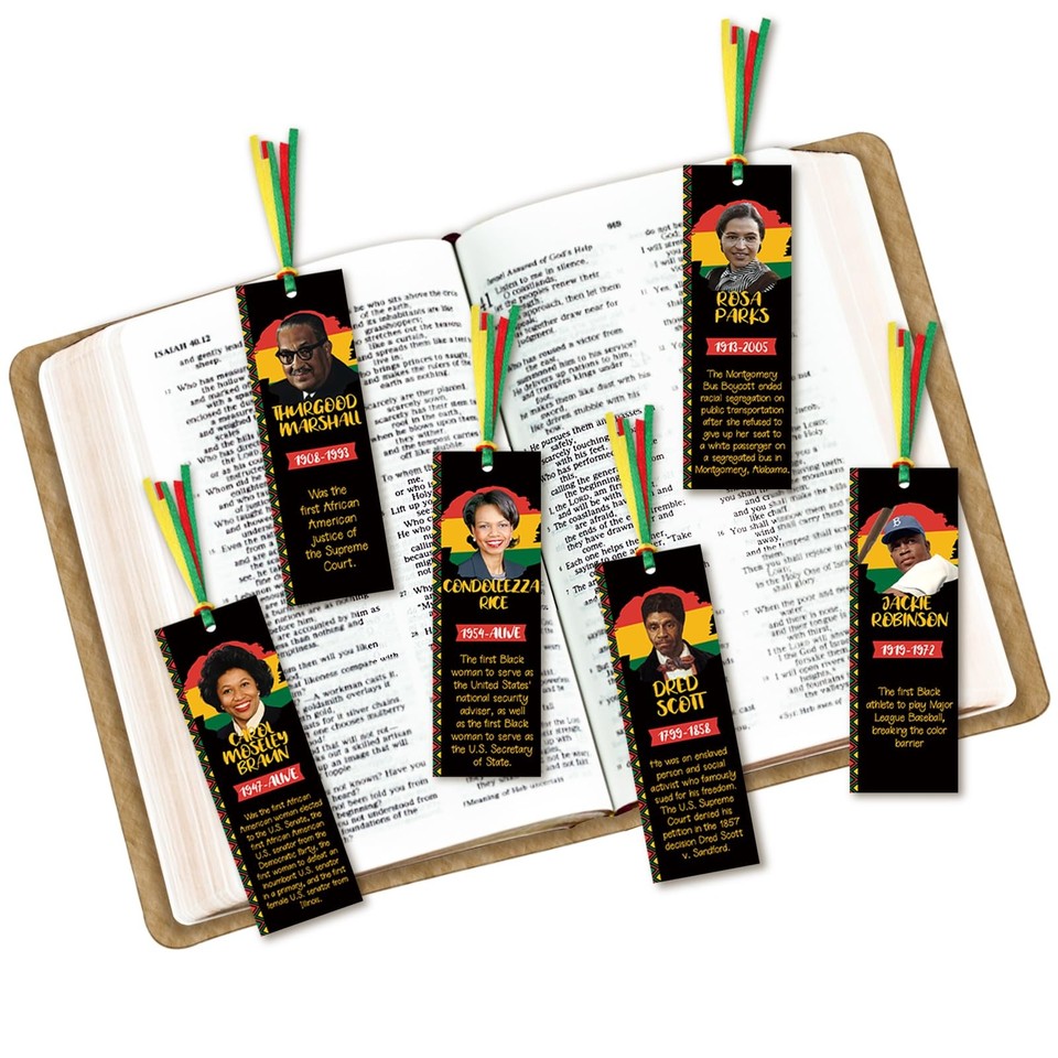 Black History Bookmarks, 26 Pcs Black History Month Decorations ...