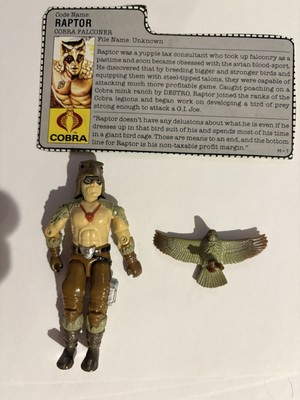 GI Joe ARAH Cobra Falconer RAPTOR 3.75" Action Figure Hasbro Vintage ...
