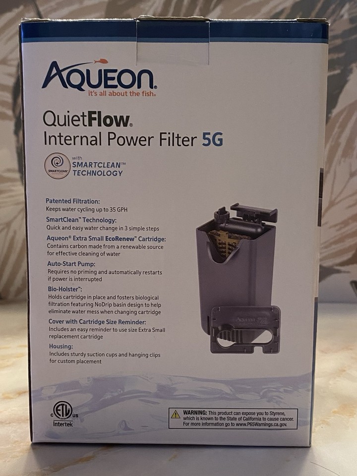 Aqueon QuietFlow Internal Power Filter 5G with SmartClean Technology ...