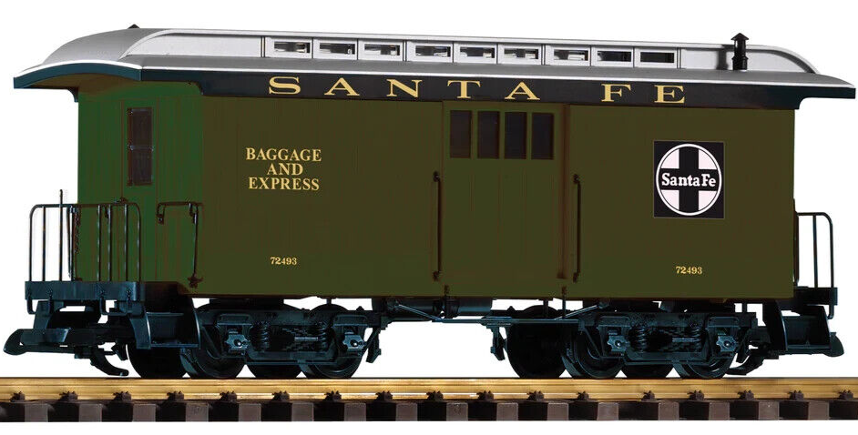 PIKO G Scale ~ New 2025 ~ Santa Fe (SF / ATSF) Wood Baggage Car ~ 38626 ...
