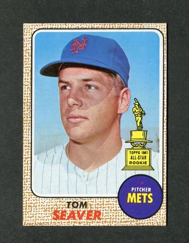 Tom Seaver New York Mets MLB Baseball 1967 All-Star Rookie Card 1968 ...