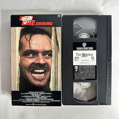 The Shining 1986 VHS Tape Warner Bros Jack Nicholson Stanley Kubrick ...