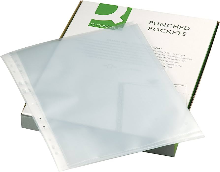 100 A4 PUNCHED POCKETS POLY POCKETS 50 MICRONS | eBay UK