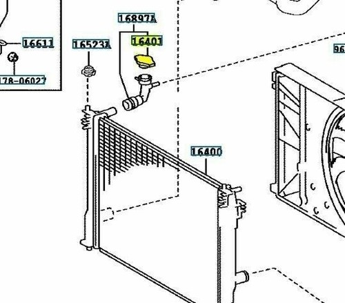 Genuine Toyota 16401-36030 Cap Sub-Assy Radiator 1640136030 OEM | eBay
