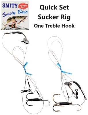 Smity Bait Quick Set Sucker Rig One Treble Hook (Select Size) OTR | eBay