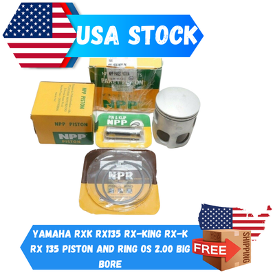 Yamaha RXK RX135 RX-King RX-K RX 135 Piston and Ring OS 2.00 Big Bore ...