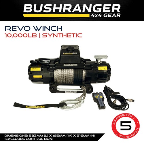 Bushranger Revo Winch 10000Lb Synthetic Recovery Towing Offroad 4x4 4WD ...