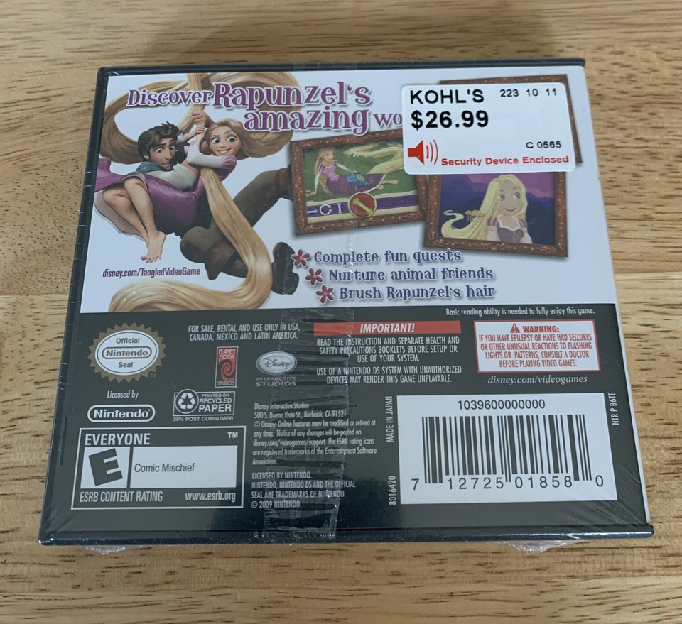 Walt Disney Tangled Nintendo DS Brand New Sealed Video Game 2009 ...
