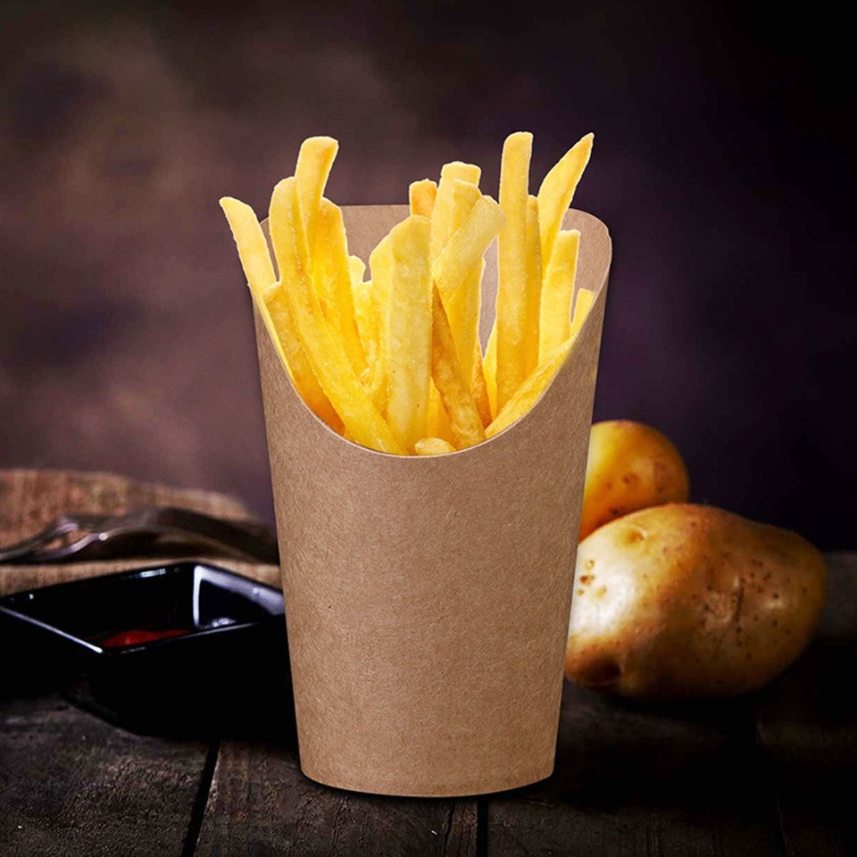 50 Pcs French Fry Holder Holders Food Packaging Bags Fries Paper | eBay ...