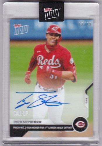 2020 Topps Now Call-up Reds Tyler Stephenson Walk-off Homer RC Auto #265A /99 | eBay