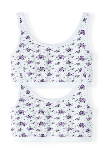 Pack Of 2 Cotton Rich Bra Tops Damart Women Corsetry Bra Top Sans | eBay UK