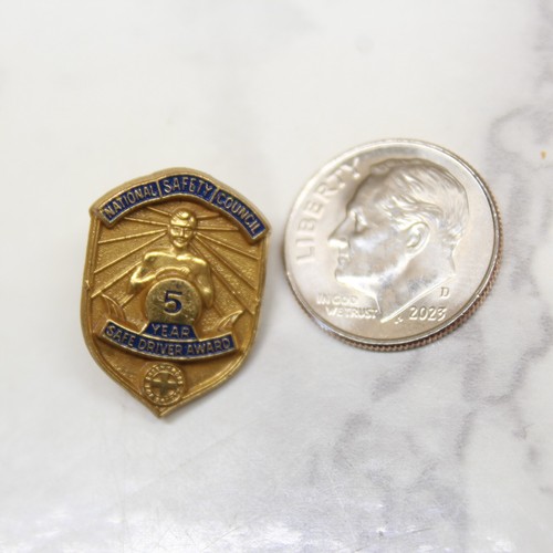 National Safety Council 5 Year Safe Driver Award Pin Screwback | eBay
