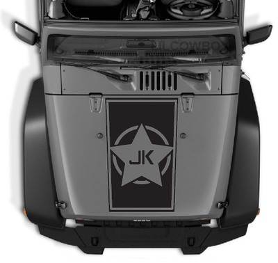 JK Army Star Hood vinyl sticker decal Fits Jeep wrangler ram 23e | eBay