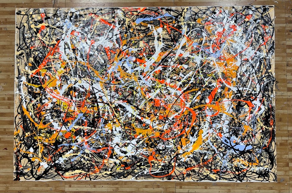 100% handmade oil painting reproduction,Convergence by Jackson Pollock ...