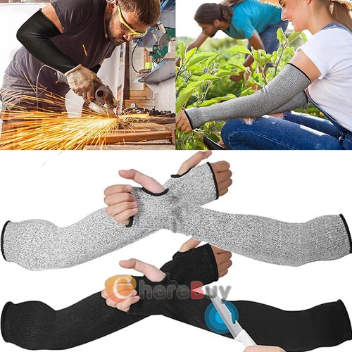 Black / Gray Arm Protective Sleeves Cut Resistant Sleeves Arm Guards, 1 ...