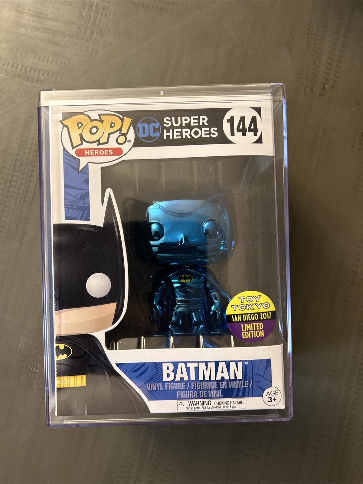 Funko POP! DC Super Heroes Batman Blue Chrome #144 SDCC Toy Tokyo ...