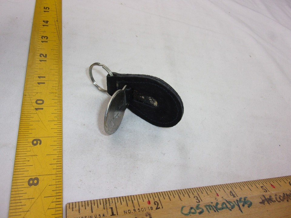 Buick Riviera car 1970s-80s VINTAGE leather suede keychain metal ...