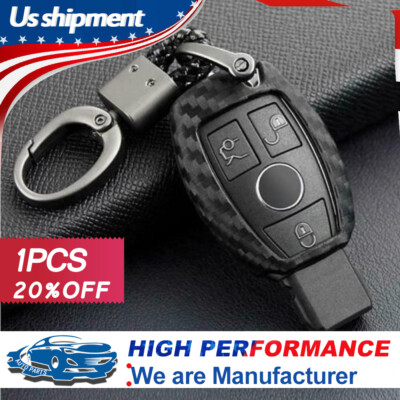 For Mercedes-Benz Carbon Fiber Smart Car Key Case Cover Fob Holder U S ...