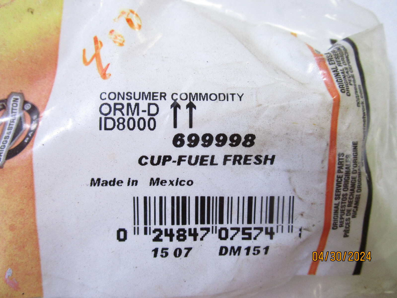 Briggs & Stratton Fresh Start Fuel Preserver Refill #699998 for sale ...
