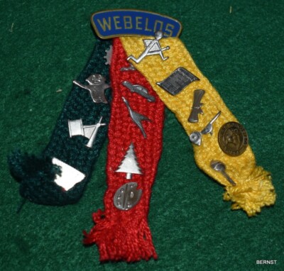 VINTAGE SCOUT - CUB SCOUT WEBELOS COLORS - CURVED TOP WITH 14 ACTIVITY ...