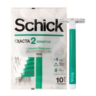 20 Pcs Schick Exacta 2 Disposable Razor Twin Blades Precise Shaver ...