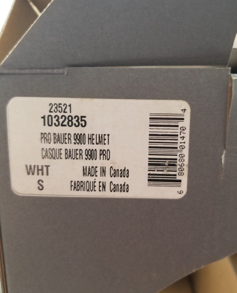 New Penguins NHL Pro Stock Bauer 9900 White Ice Hockey Helmet Small | eBay