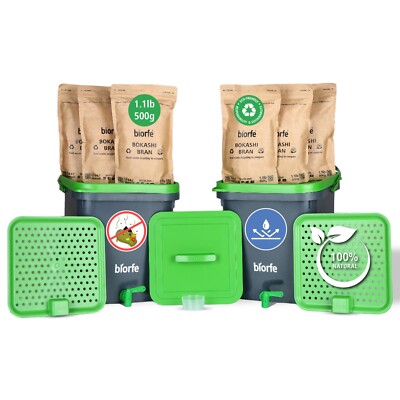 Compost Starter Kit, BEGINNERS BOKASHI COMPOST KIT, Biorfe Compost Kit ...
