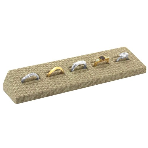 5 Slotted Ring Holder Cufflink Tray Ring Tray Burlap Cufflink Display ...