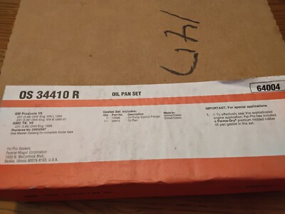 Engine Oil Pan Gasket Set Fel-Pro OS 34410 R | eBay