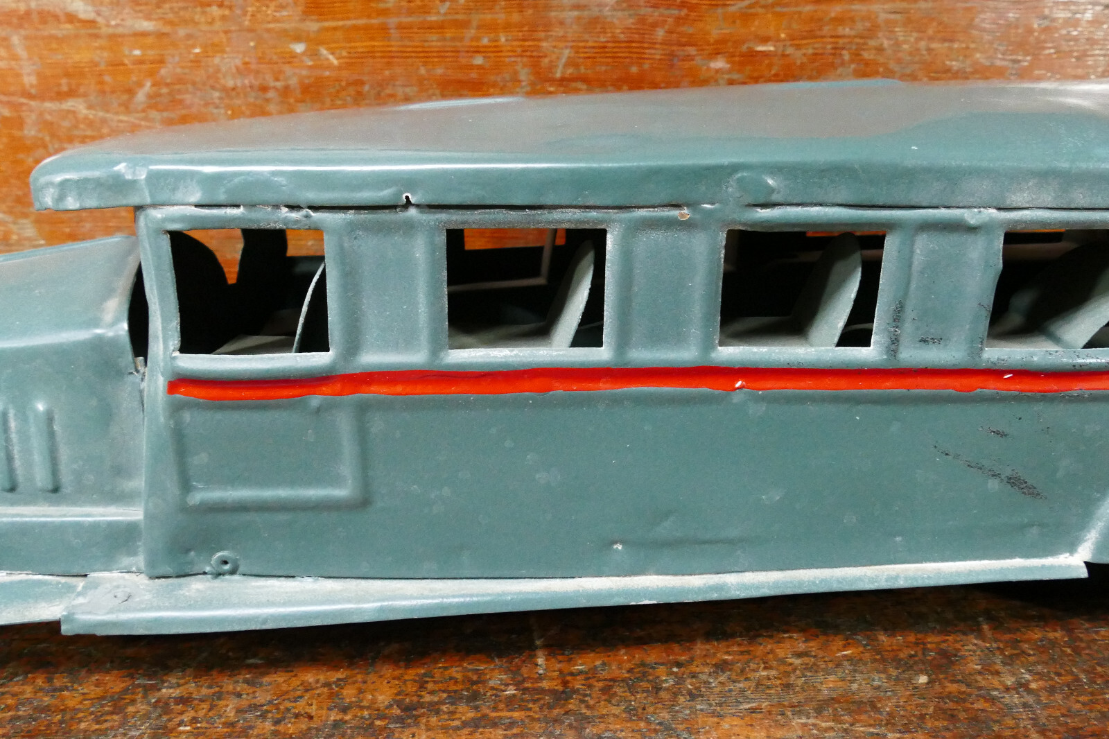 Vintage 1920s Pressed Steel COR-COR INTER CITY BUS Toy 24” Long ...