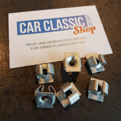 6 Original Federmutter Käfigmutter VW Golf 1 Cabrio Jetta 6,3 Kotflügel ...