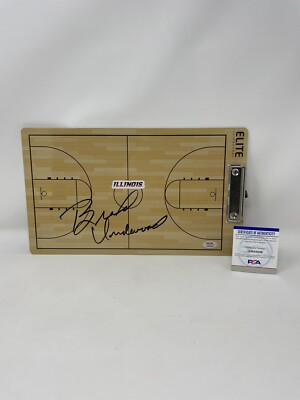 BRAD UNDERWOOD SIGNED AUTOGRAPH UNIVERSITY OF ILLINOIS CLIPBOARD ILLINI ...