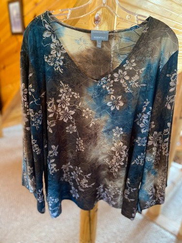 Essentials Womens Top Beautiful Embellished 2X Petite Length | eBay