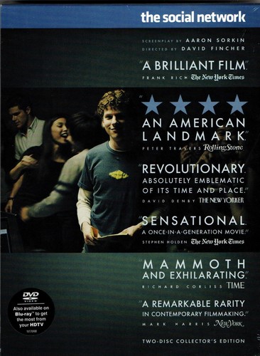 The Social Network (DVD, 2010) 2-Disc Collector's Edition w Slipcover ...