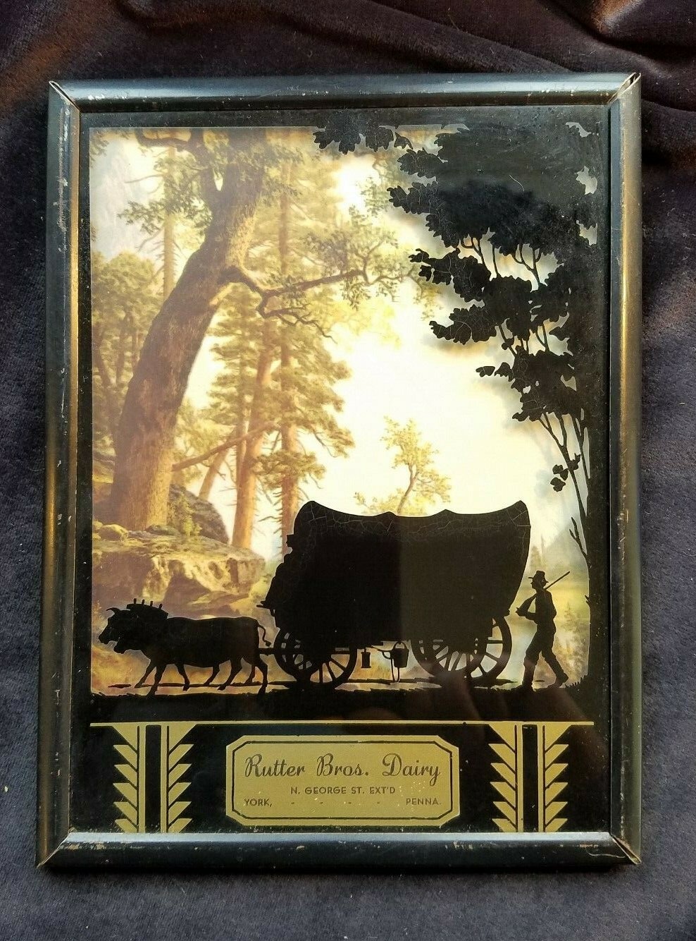 Old Advertising Premium Picture Rutter Bros Dairy York PA Reverse ...