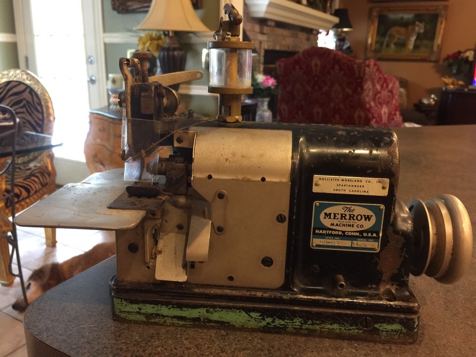 Antique MERROW SEWING MACHINE Co. #60-D3B #142528 Commercial INDUSTRIAL ...