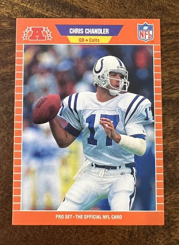 1989 Pro Set 159 Chris Chandler Indianapolis Colts Rookie Football Card ...
