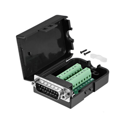 15 Pin 2-row D-sub DB15 Breakout Board Connector Male Port Block ...