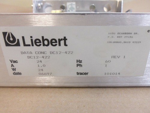 Liebert Data Conc. DC12-422 DC12422 AK | eBay