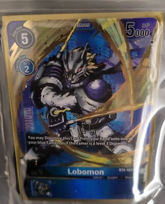 Lobomon BT4-025 Alt Art DIGIMON TCG Card Near Mint PLUS 5 RARE/U ...