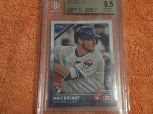 2015 Topps KRIS BRYANT Rookie card #616 BGS 9.5 GemMINT Cubs Rockies RC ...