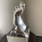Castor Cooper Vintage MCM Pewter HORSE Sculpture on Lucite Base ...