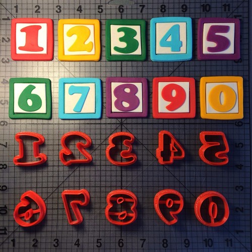Alphabet Blocks Font Number Cookie Cutter Set | eBay
